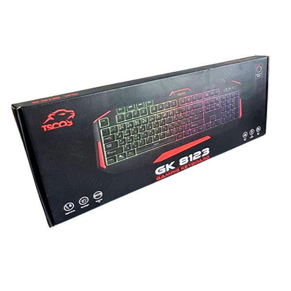قیمت و خرید کیبورد گیمینگ تسکو مدل GK 8123، سوییچ ممبران، Full-Size، نورپردازی LED RGB