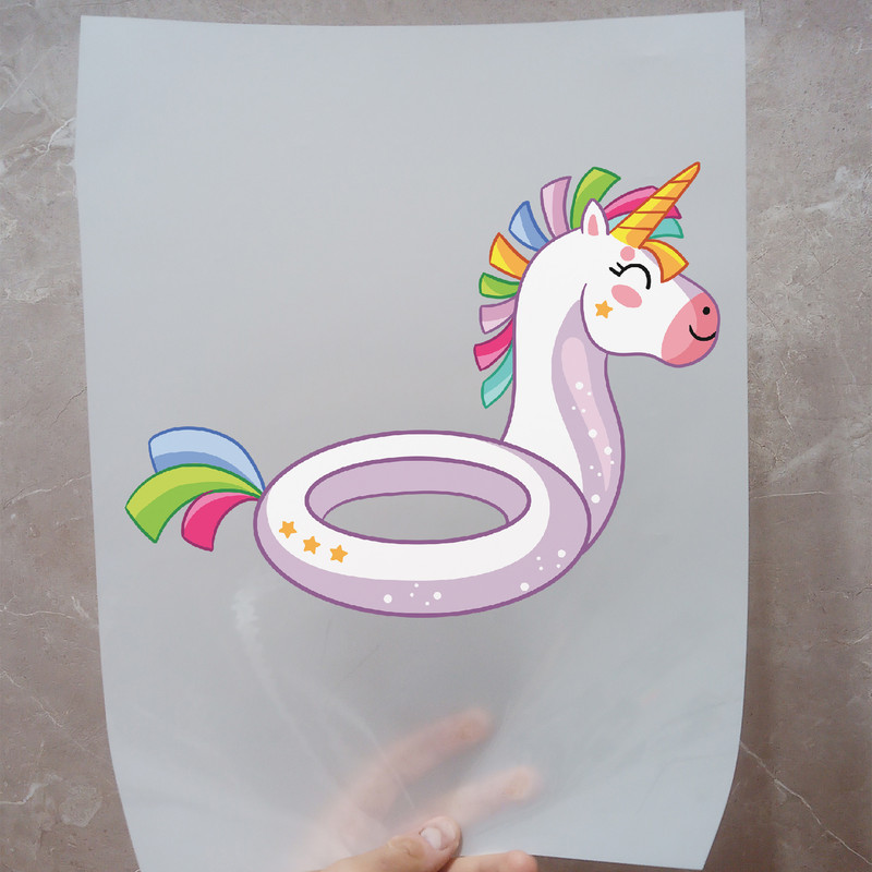 قیمت و خرید استیکر پارچه و لباس مدل dtf طرح یونیکورن کد H20.709 مجموعه 3 عددی