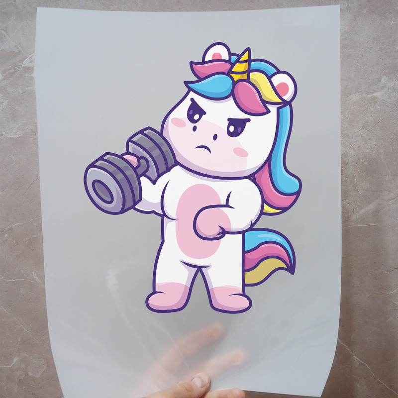 قیمت و خرید استیکر پارچه و لباس مدل dtf طرح یونیکورن کد H20.914 مجموعه 3 عددی