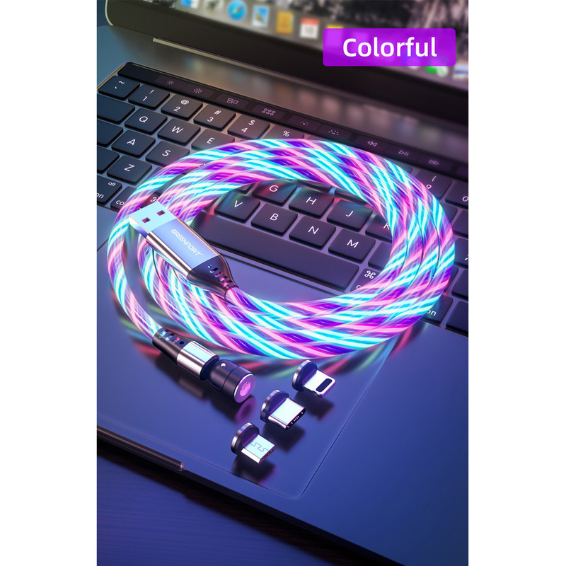 قیمت و خرید کابل تبدیل مغناطیسی Usb به Microusb Usb C لایتنینگ گرین
