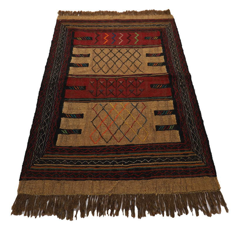 قیمت و خرید گلیم دستبافت مدل سفره کردی کد 4020528