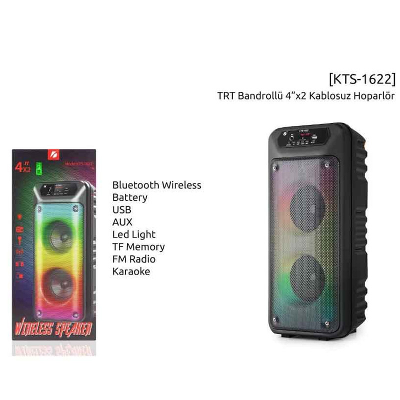 قیمت و خرید اسپیکر بلوتوثی قابل حمل مدل KTS-1622