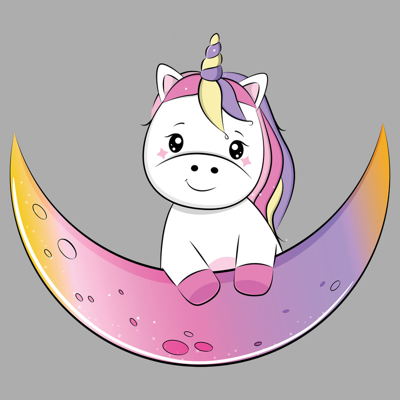 قیمت و خرید استیکر پارچه و لباس مدل dtf طرح یونیکورن کد H15.218 مجموعه 4 عددی