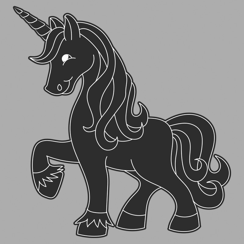 قیمت و خرید استیکر پارچه و لباس مدل dtf طرح یونیکورن کد H15.1213 مجموعه 4 عددی