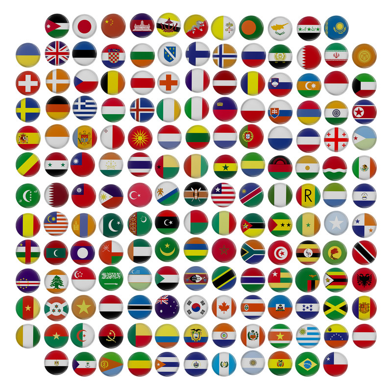 قیمت و خرید پیکسل مدل پرچم 165 کشور مختلف جهان کد S1 30 مجموعه 165 عددی
