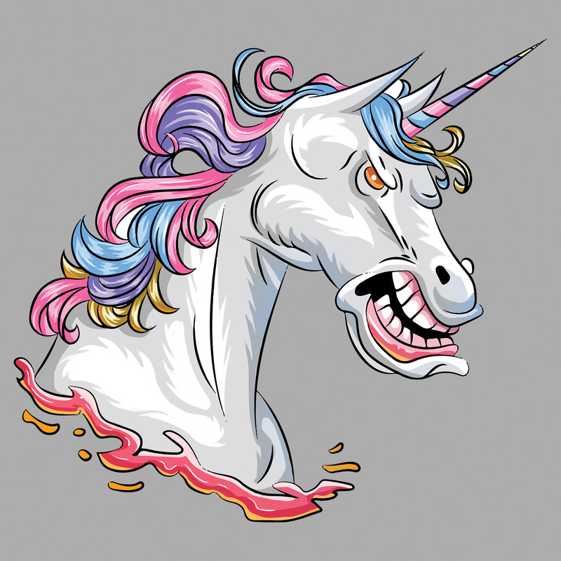 قیمت و خرید استیکر پارچه و لباس مدل dtf طرح یونیکورن کد H20.289 مجموعه 6 عددی