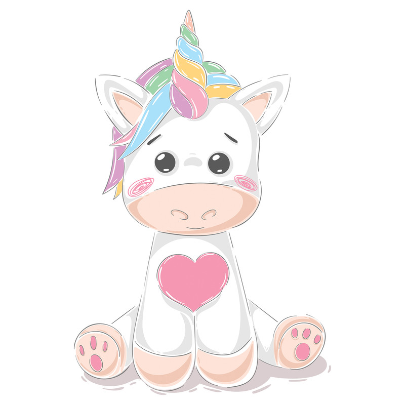 قیمت و خرید استیکر پارچه و لباس مدل dtf طرح یونیکورن کد H20.244 مجموعه 3 عددی