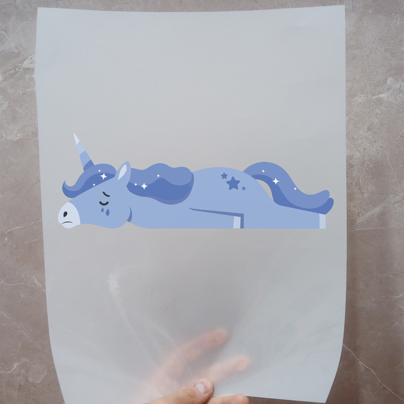 قیمت و خرید استیکر پارچه و لباس مدل dtf طرح یونیکورن کد H20.316 مجموعه 3 عددی