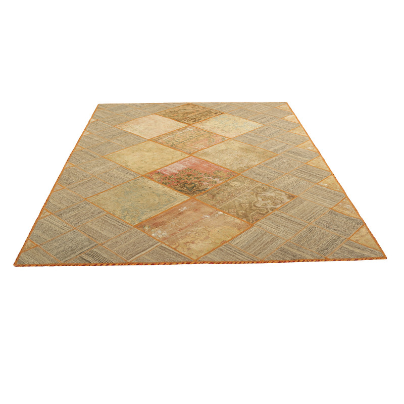 قیمت و خرید گلاژ گلیم و فرش دستبافت چهار متری مدل تکه دوزی کد 557327