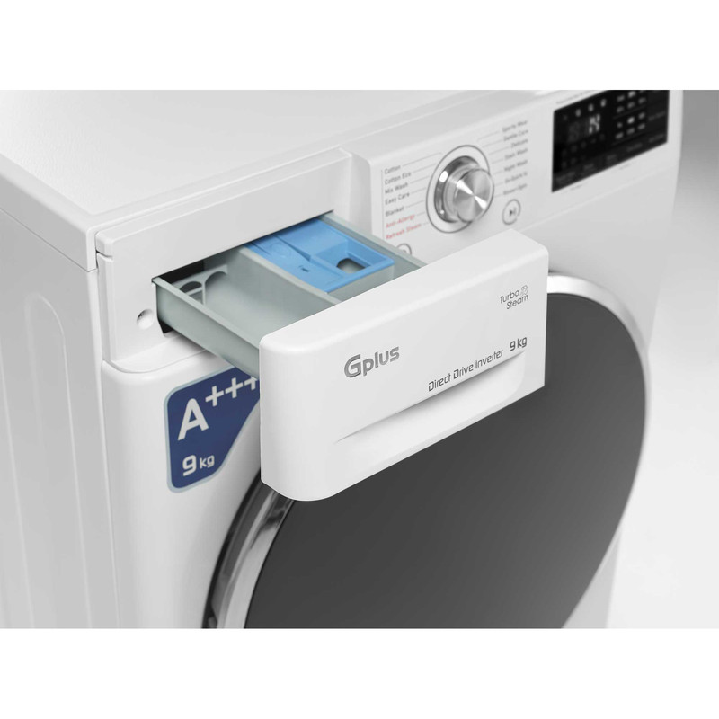 قیمت و خرید ماشین لباسشویی جی پلاس مدل GWM-P990W ظرفیت 9 کیلوگرم