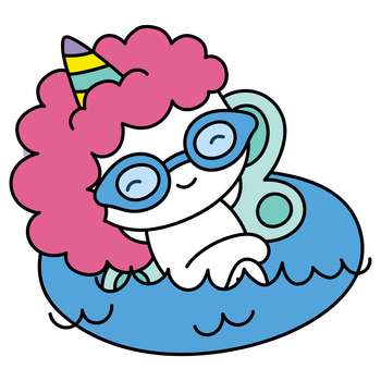 قیمت و خرید استیکر پارچه و لباس مدل dtf طرح یونیکورن کد H20.590 مجموعه 3 عددی