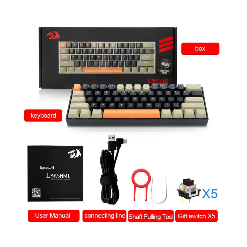 قیمت و خرید کیبورد مخصوص بازی ردراگون مدل k606 lakshmi