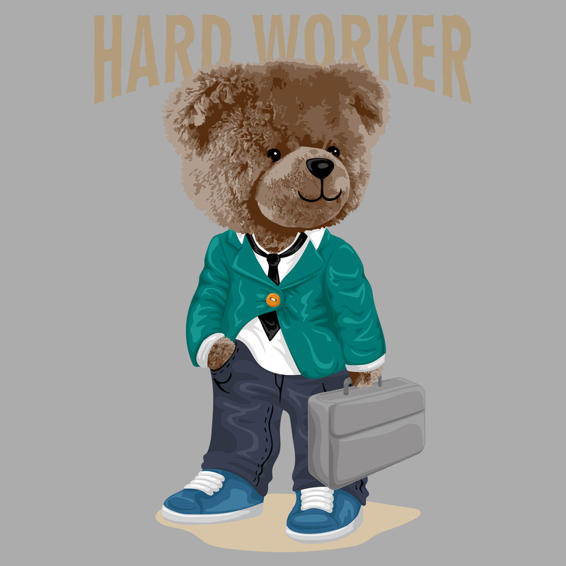 قیمت و خرید استیکر پارچه و لباس مدل dtf طرح تدی کد H15.29 مجموعه 12 عددی