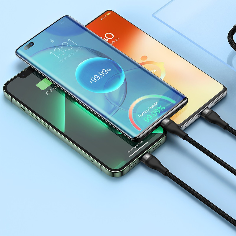 قیمت و خرید کابل تبدیل Usb به Usb C Microusb لایتنینگ باسئوس مدل