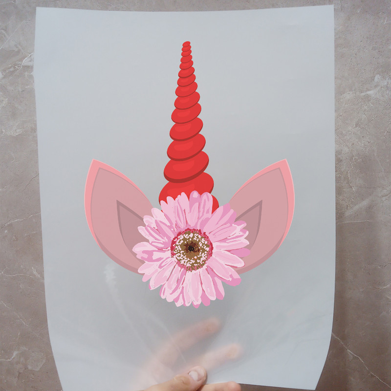 قیمت و خرید استیکر پارچه و لباس مدل dtf طرح یونیکورن کد H20.11 مجموعه 6 عددی