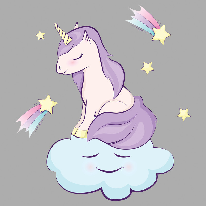 قیمت و خرید استیکر پارچه و لباس مدل dtf طرح یونیکورن کد H15.897 مجموعه 4 عددی