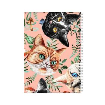 قیمت و خرید دفتر مشق 100 برگ بامبیلیپ طرح پترن گل و گربه و قارچ کد 5489557