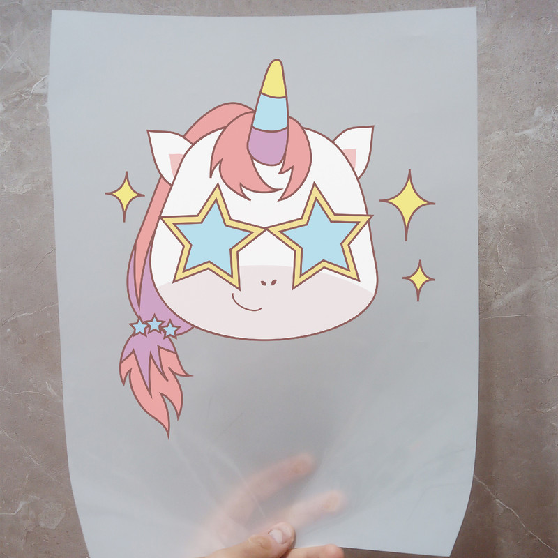 قیمت و خرید استیکر پارچه و لباس مدل dtf طرح یونیکورن کد H20.174 مجموعه 3 عددی