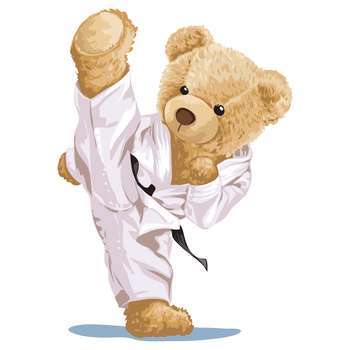 قیمت و خرید استیکر پارچه و لباس مدل dtf طرح تدی کد H30.187 مجموعه 12 عددی