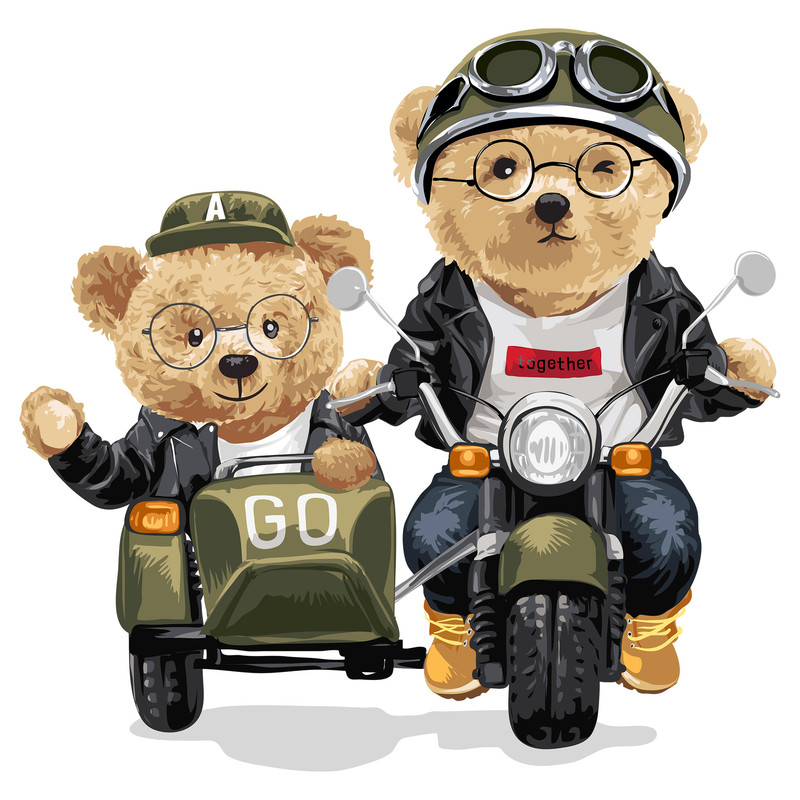 قیمت و خرید استیکر پارچه و لباس مدل dtf طرح تدی کد H30.192 مجموعه 24 عددی