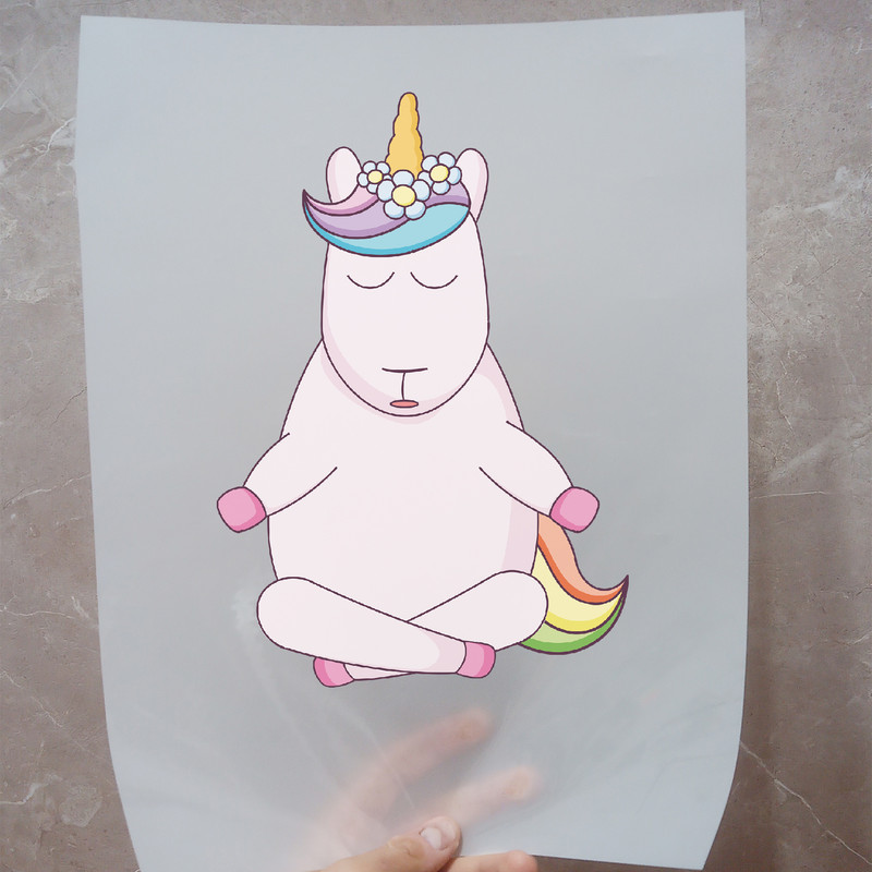 قیمت و خرید استیکر پارچه و لباس مدل dtf طرح یونیکورن کد H20.777 مجموعه 3 عددی