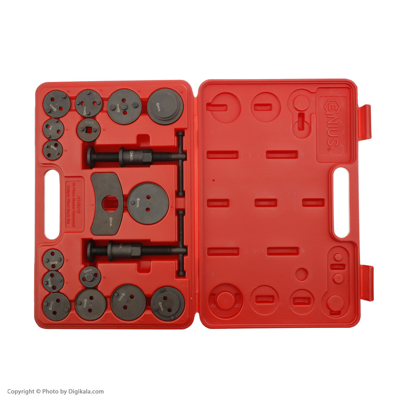 قیمت و خرید کیت کالیپر ترمز جنیوس تولز مدل AT-BC18 مجموعه 17 عددی