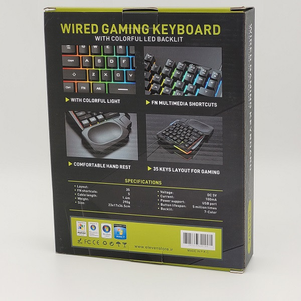 قیمت و خرید کیبورد گیمینگ ایلون مدل GK104، سوییچ ممبران، Tenkeyless ...