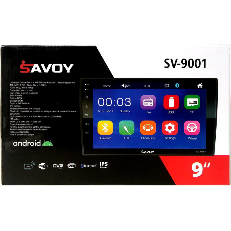 قیمت و خرید مانیتور خودرو ساووی مدل SV-9001