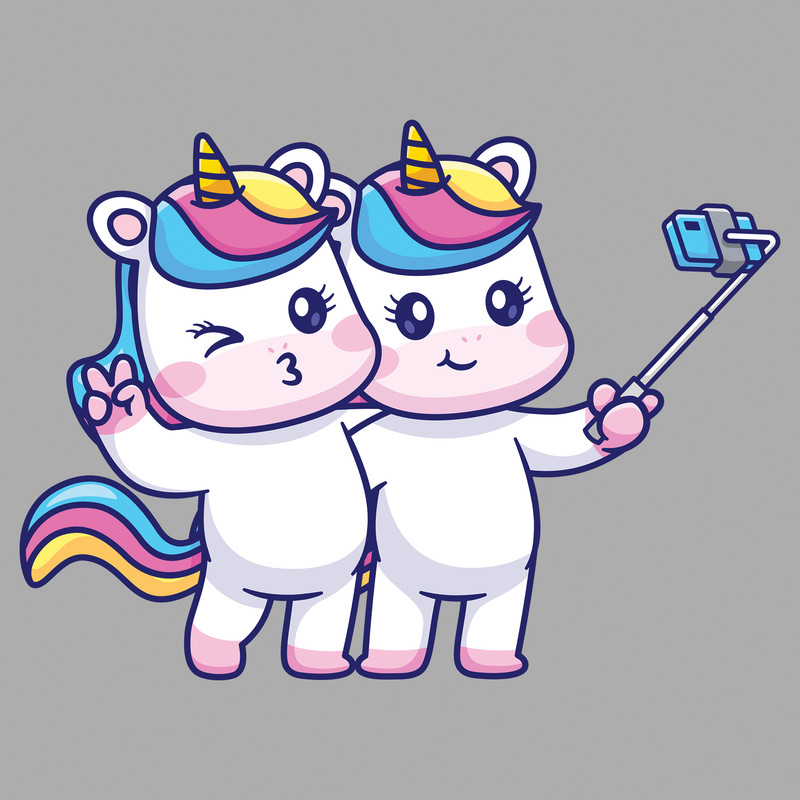 قیمت و خرید استیکر پارچه و لباس مدل dtf طرح یونیکورن کد H15.641 مجموعه 4 عددی