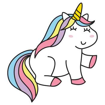 قیمت و خرید استیکر پارچه و لباس مدل dtf طرح یونیکورن کد H15.996 مجموعه 4 عددی