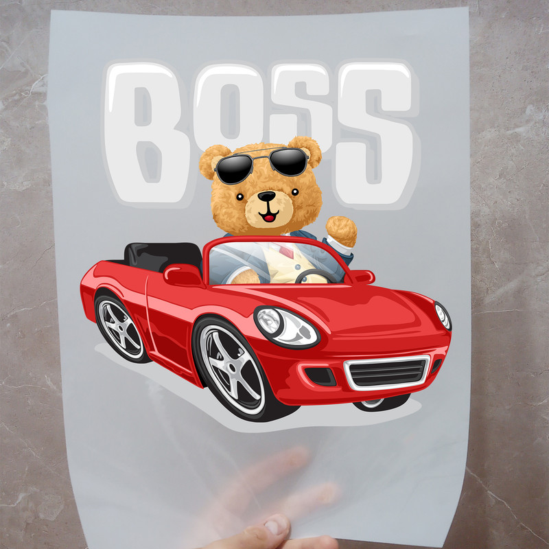 قیمت و خرید استیکر پارچه و لباس مدل dtf طرح تدی کد H30.96 مجموعه 12 عددی