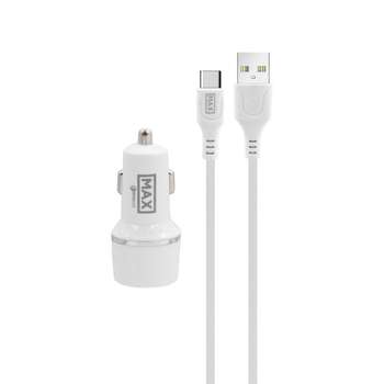 قیمت و خرید شارژر فندکی 30 وات مکس مدل X22 به همراه کابل تبدیل UCB-C