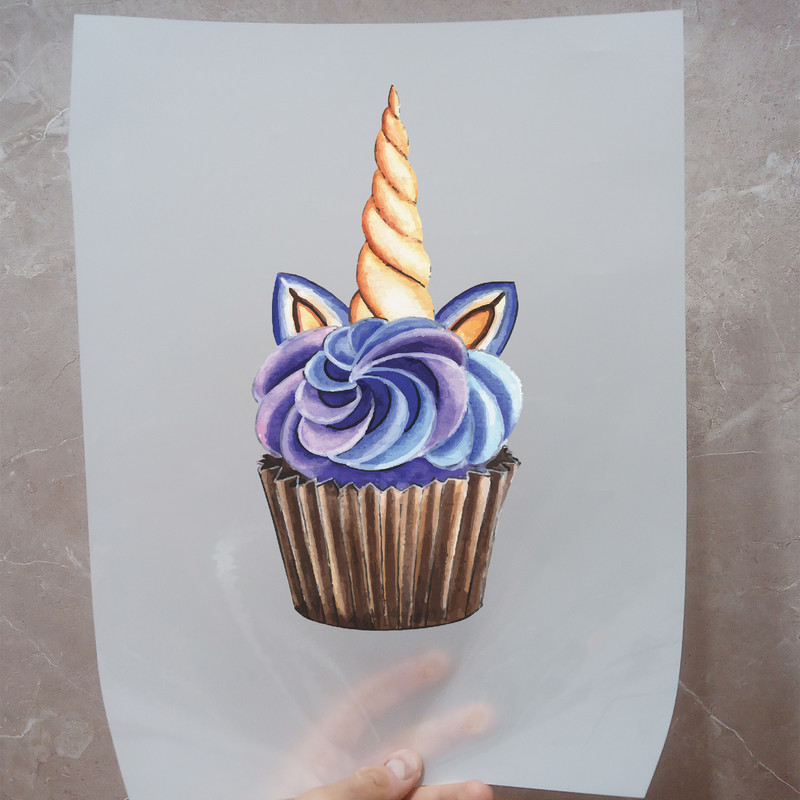 قیمت و خرید استیکر پارچه و لباس مدل dtf طرح یونیکورن کد H15.441 مجموعه 4 عددی