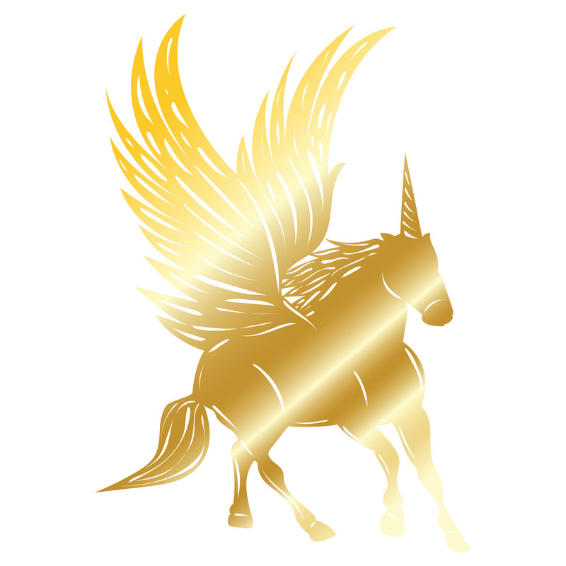 قیمت و خرید استیکر پارچه و لباس مدل dtf طرح یونیکورن کد H15.1114 مجموعه 4 عددی