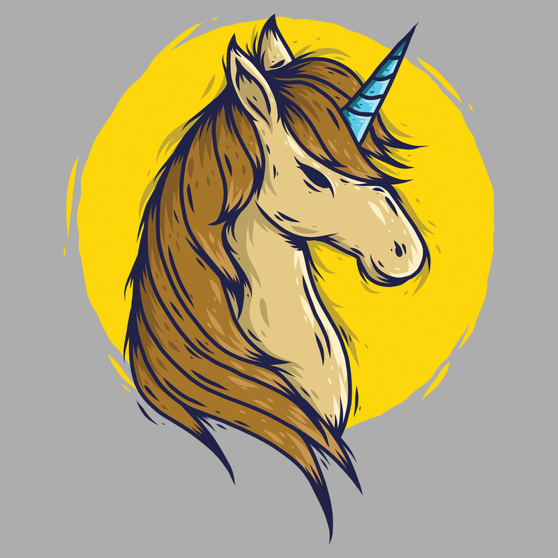 قیمت و خرید استیکر پارچه و لباس مدل dtf طرح یونیکورن کد H15.198 مجموعه 4 عددی