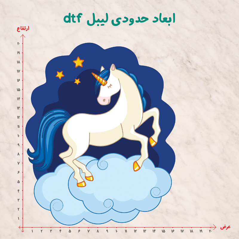 قیمت و خرید استیکر پارچه و لباس مدل dtf طرح یونیکورن کد H20.280 مجموعه 6 عددی