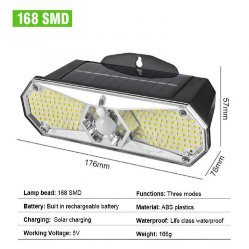 قیمت و خرید چراغ دیواری خورشیدی مدل LED 268 مجموعه 2 عددی