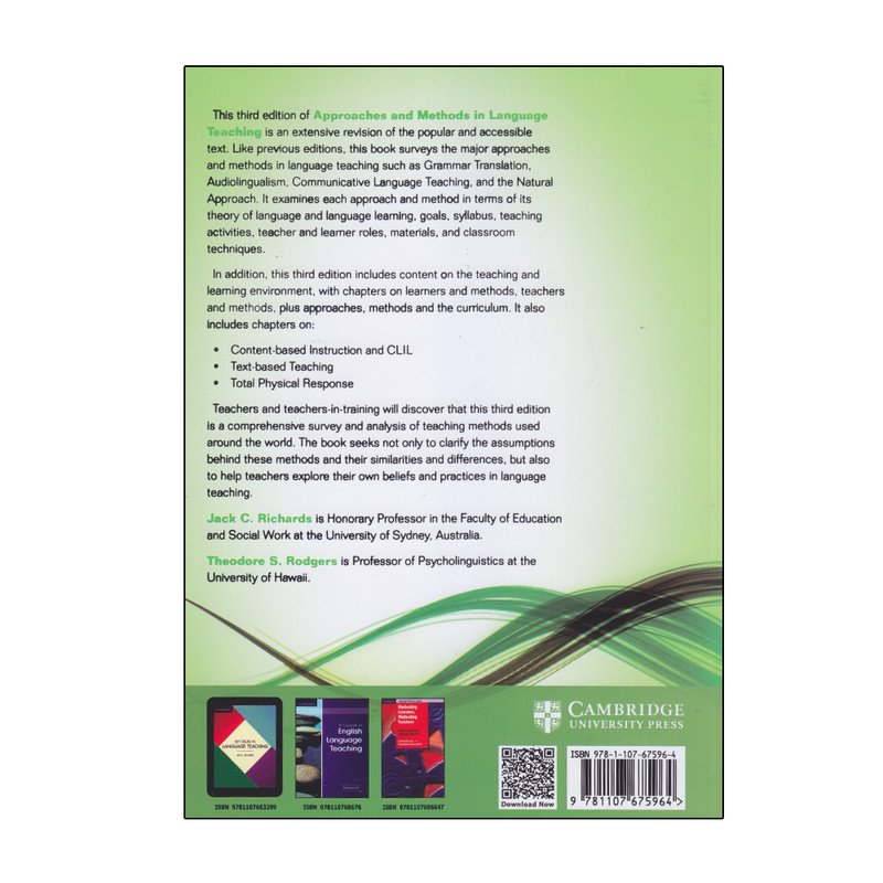 قیمت و خرید کتاب Approaches And Methods In Language Teaching Third