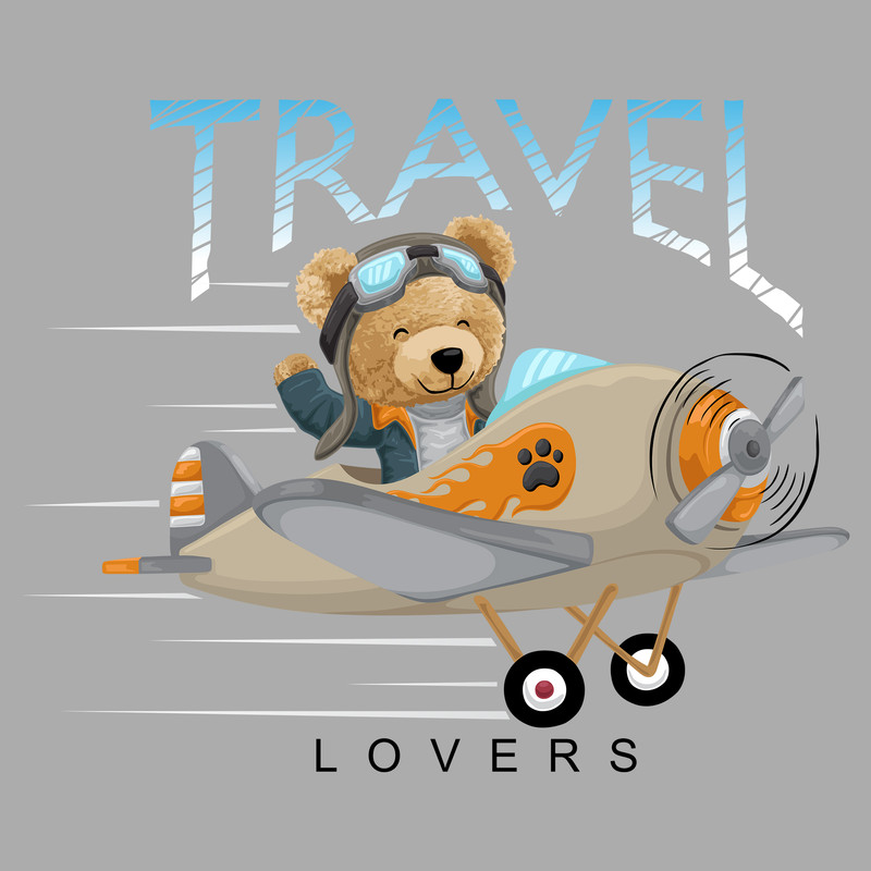 قیمت و خرید استیکر پارچه و لباس مدل dtf طرح تدی کد H20.49 مجموعه 3 عددی