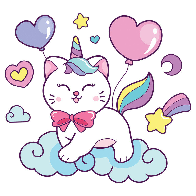 قیمت و خرید استیکر پارچه و لباس مدل dtf طرح یونیکورن کد H15.332 مجموعه 4 عددی