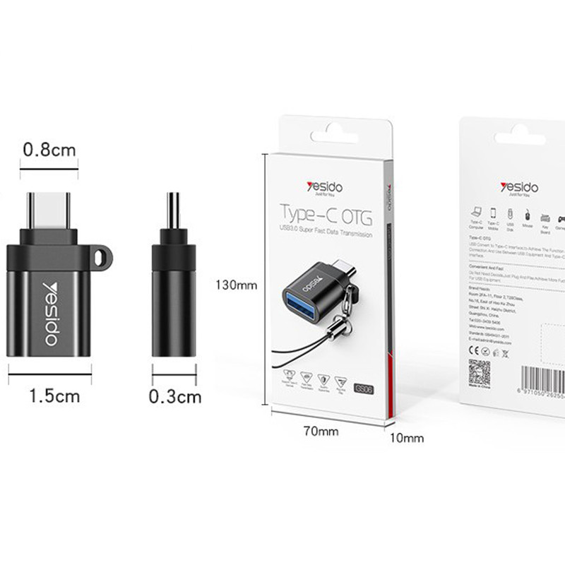 قیمت و خرید مبدل USB به USB-C یسیدو مدل GS06