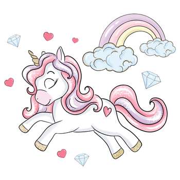 قیمت و خرید استیکر پارچه و لباس مدل dtf طرح یونیکورن کد H20.419 مجموعه 3 عددی