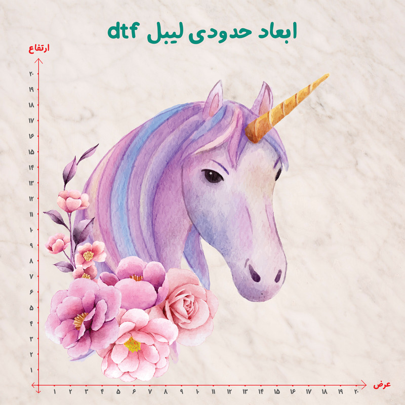 قیمت و خرید استیکر پارچه و لباس مدل dtf طرح یونیکورن کد H20.137 مجموعه 6 عددی