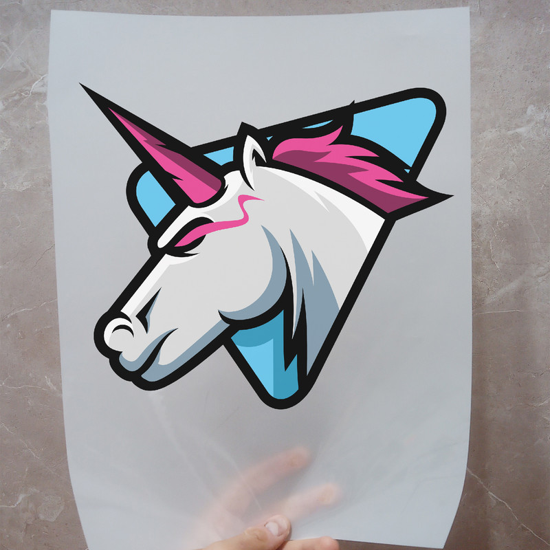 قیمت و خرید استیکر پارچه و لباس مدل dtf طرح یونیکورن کد H20.351 مجموعه 6 عددی