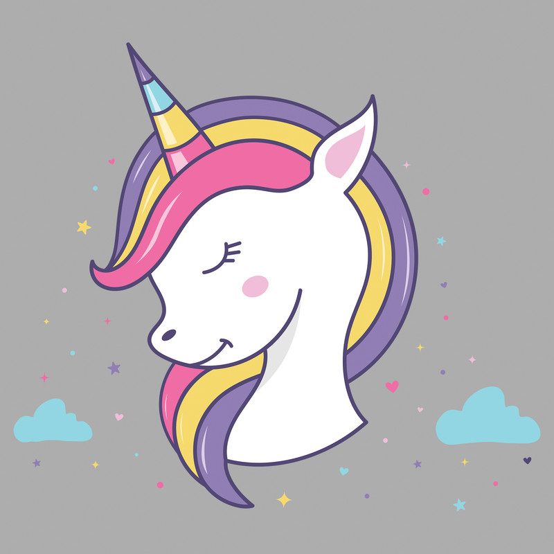 قیمت و خرید استیکر پارچه و لباس مدل dtf طرح یونیکورن کد H20.469 مجموعه 6 عددی