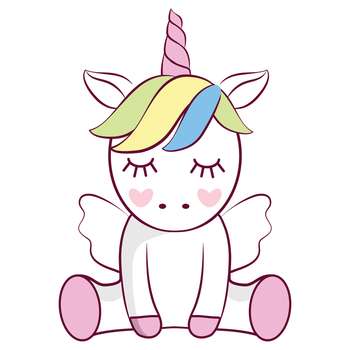 قیمت و خرید استیکر پارچه و لباس مدل dtf طرح یونیکورن کد H15.741 مجموعه 4 عددی