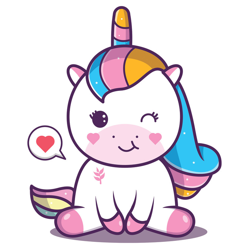 قیمت و خرید استیکر پارچه و لباس مدل dtf طرح یونیکورن کد H15.892 مجموعه 4 عددی