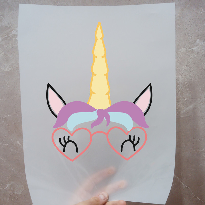 قیمت و خرید استیکر پارچه و لباس مدل dtf طرح یونیکورن کد H15.67 مجموعه 4 عددی