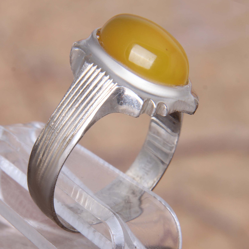 قیمت و خرید انگشتر نقره مردانه بازرگانی میلادی مدل سنگ عقیق رکاب ...