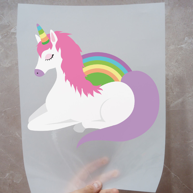 قیمت و خرید استیکر پارچه و لباس مدل dtf طرح یونیکورن کد H20.801 مجموعه 3 عددی